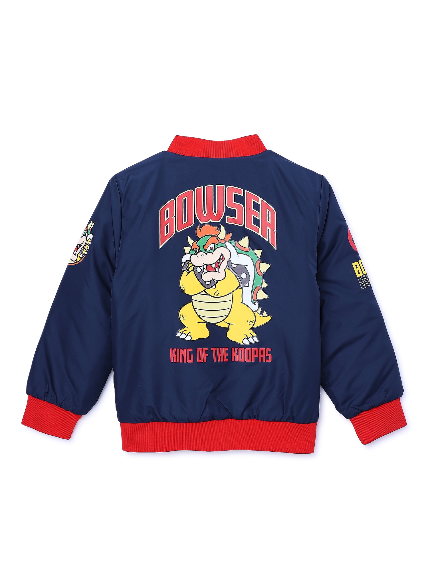 Nintendo Bowser Boys Bomber Jacket - Polyester - Walmart.com