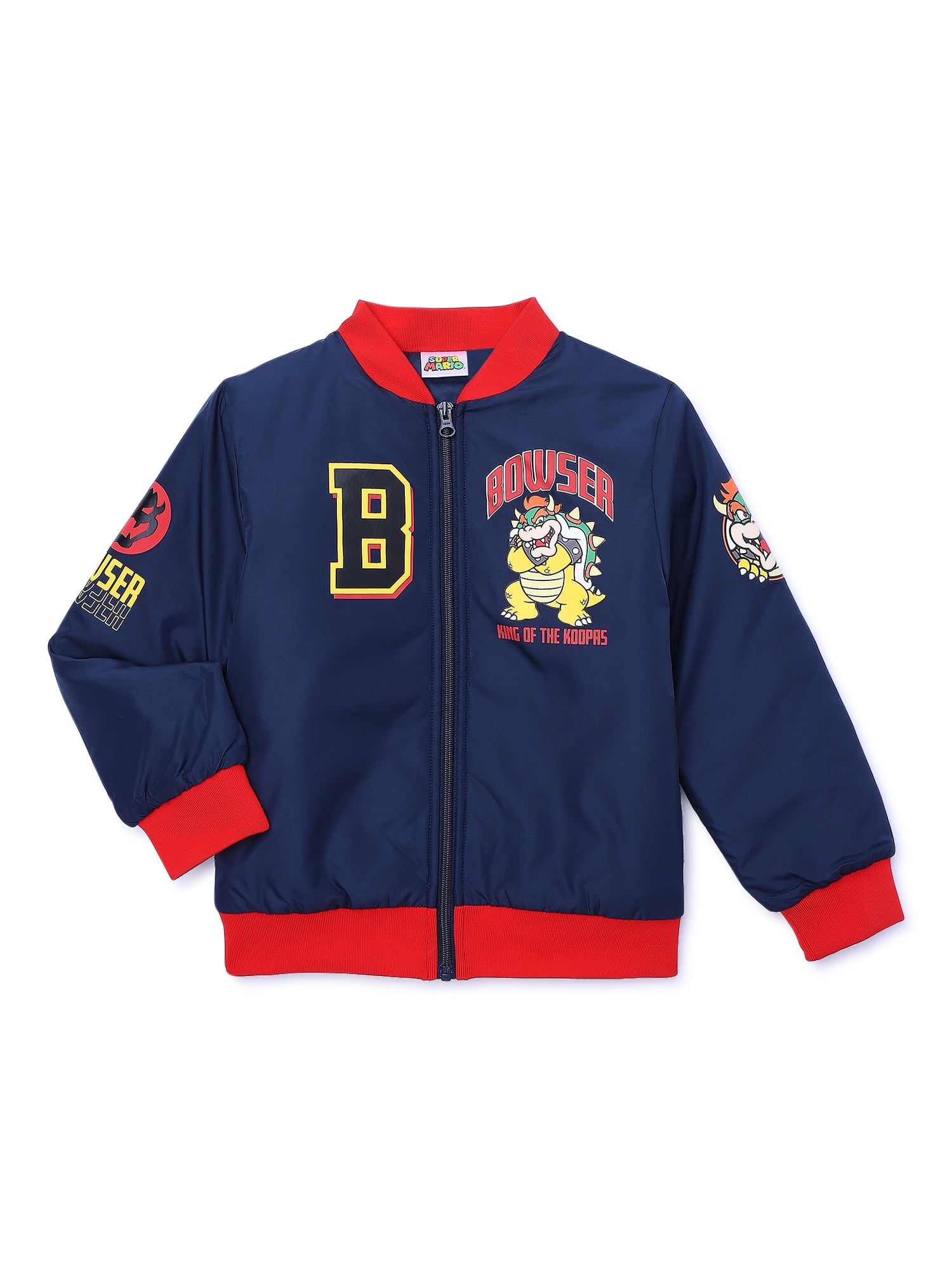 Nintendo Bowser Boys Bomber Jacket, Sizes 4-18 - Walmart.com
