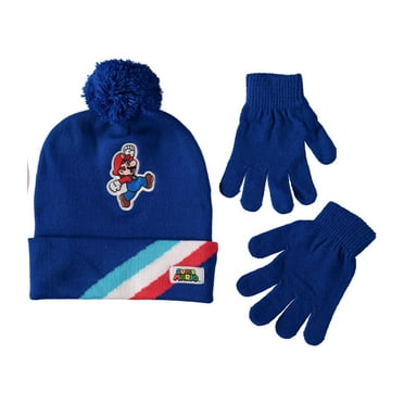 Super Mario Brothers Mario & Luigi Youth 2-Pack Beanie And Glove Set ...