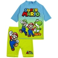 Mario Kart Boys Rash Guard and Swim Trunks, 2-Piece Set, Sizes 4-12 ...