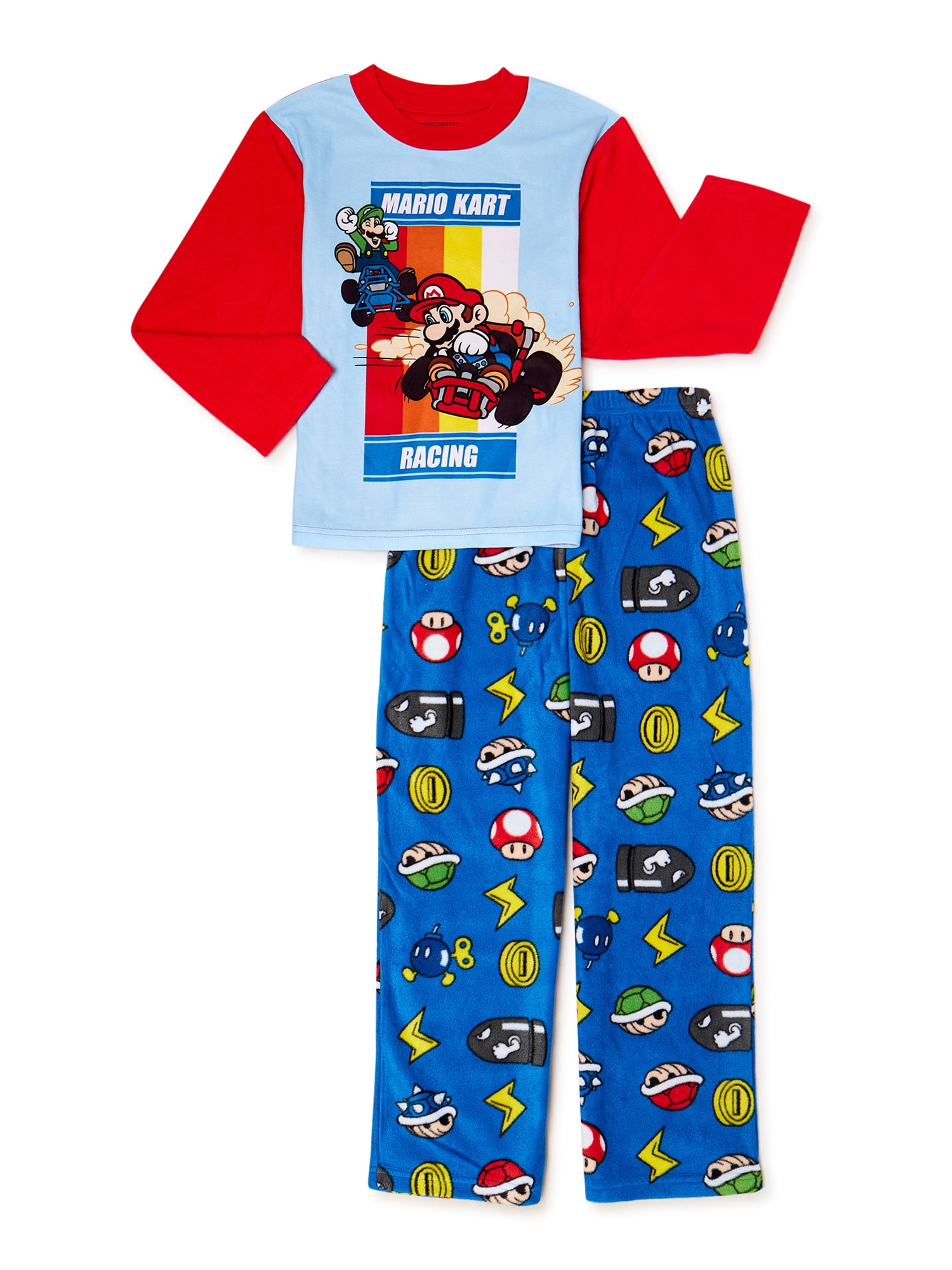 Nintendo Boys Fleece Pajama Set, 2-Piece, Sizes 4-10 - Walmart.com