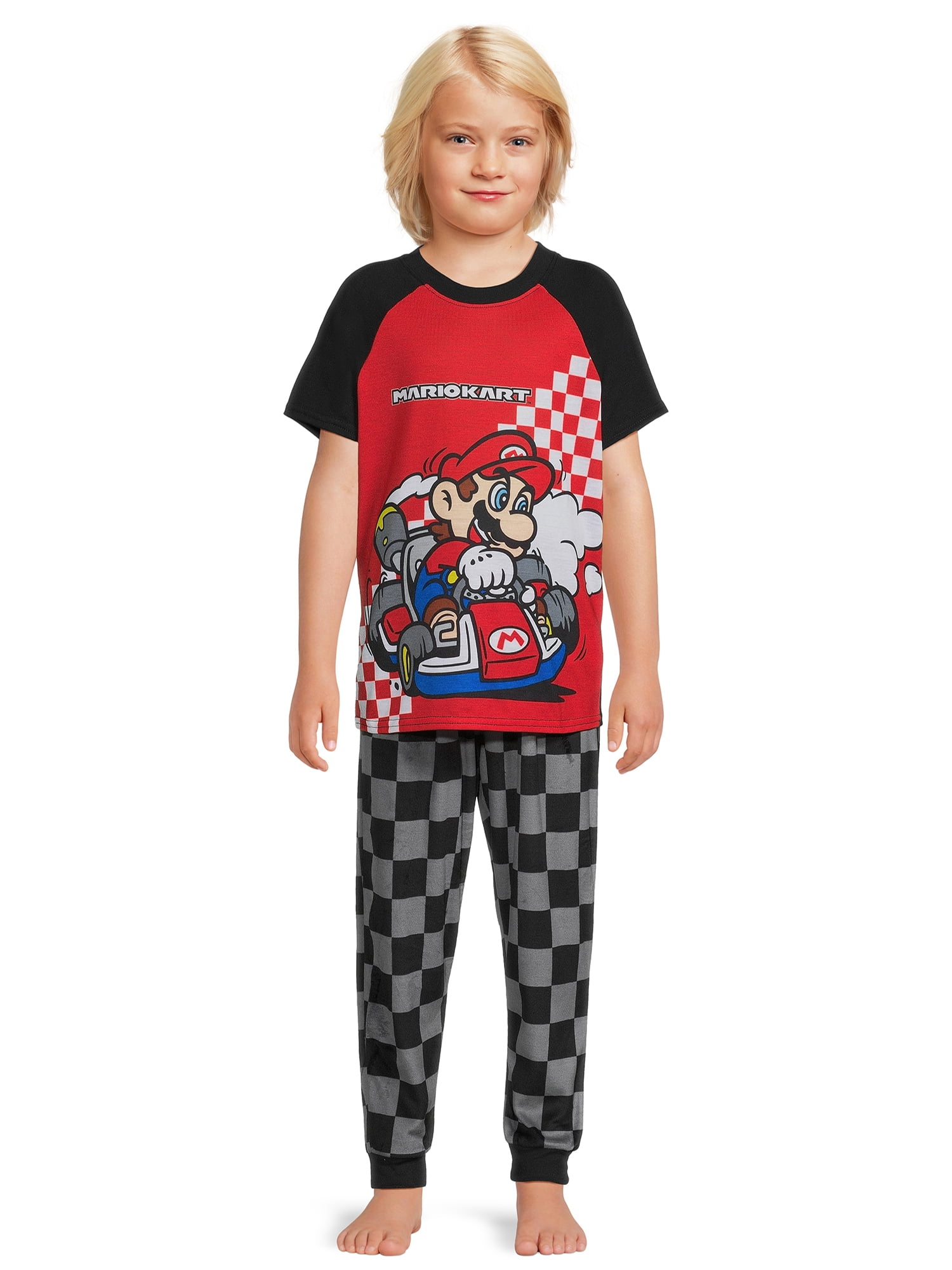 Nintendo Boys Mario Kart Racer Pajama Sleep Set, 2-Piece, Sizes 4-12 ...