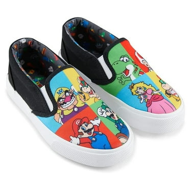 Nintendo Super Mario Brothers Kids Shoes - Mario & Luigi Slip On ...