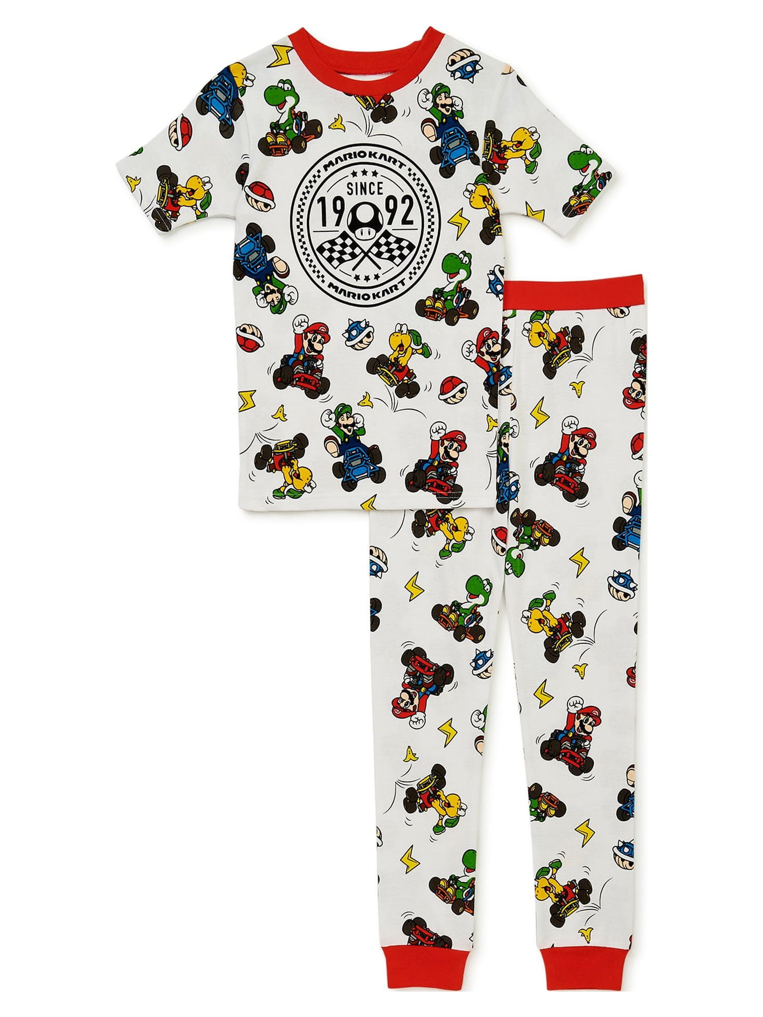 Nintendo Boys’ Short Sleeve Shirt and Pants Pajama Set, 2-Piece, Sizes ...