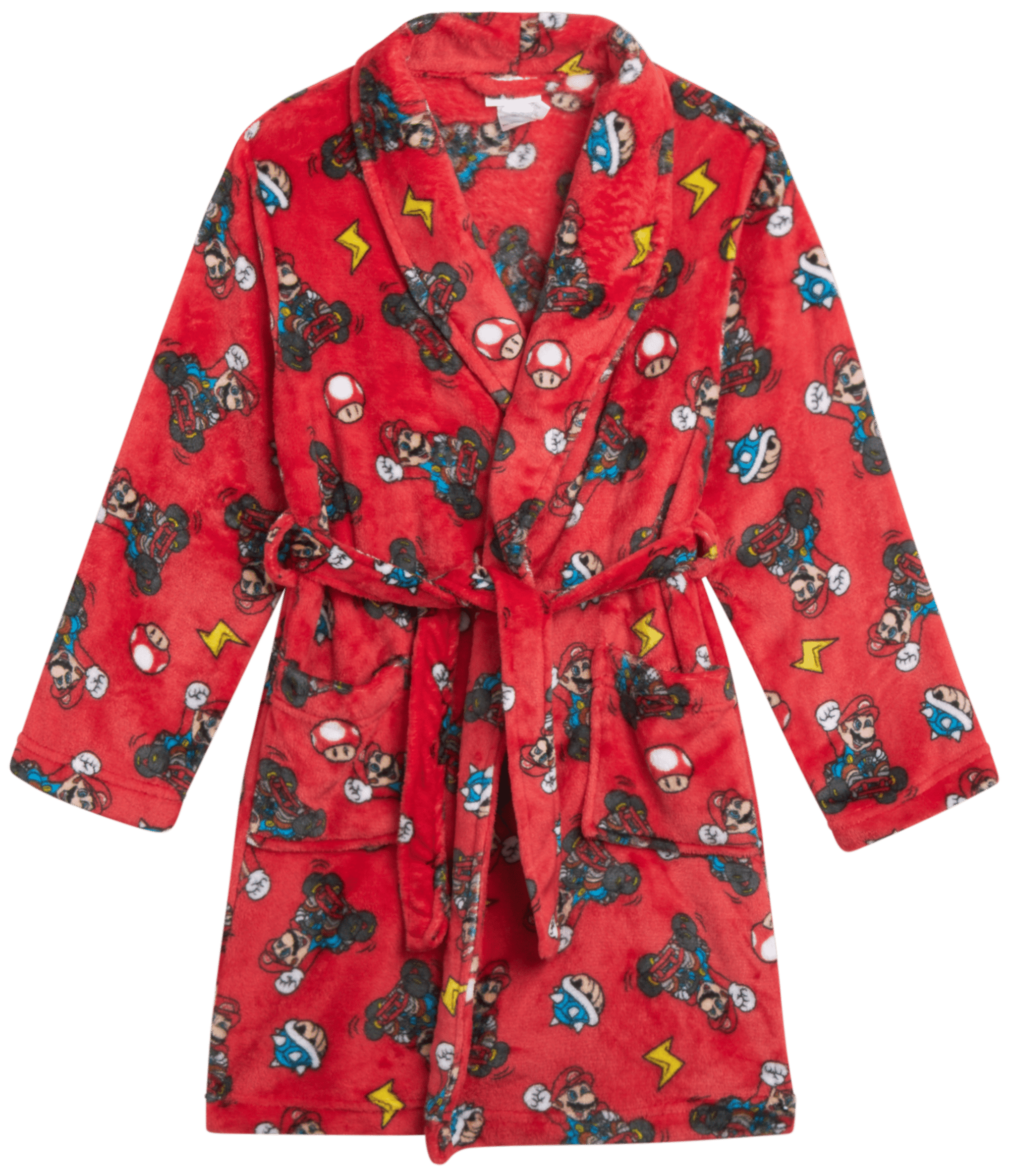 Nintendo Kids' Super Mario Fleece Bath Robe - Soft Sleepwear for Little ...