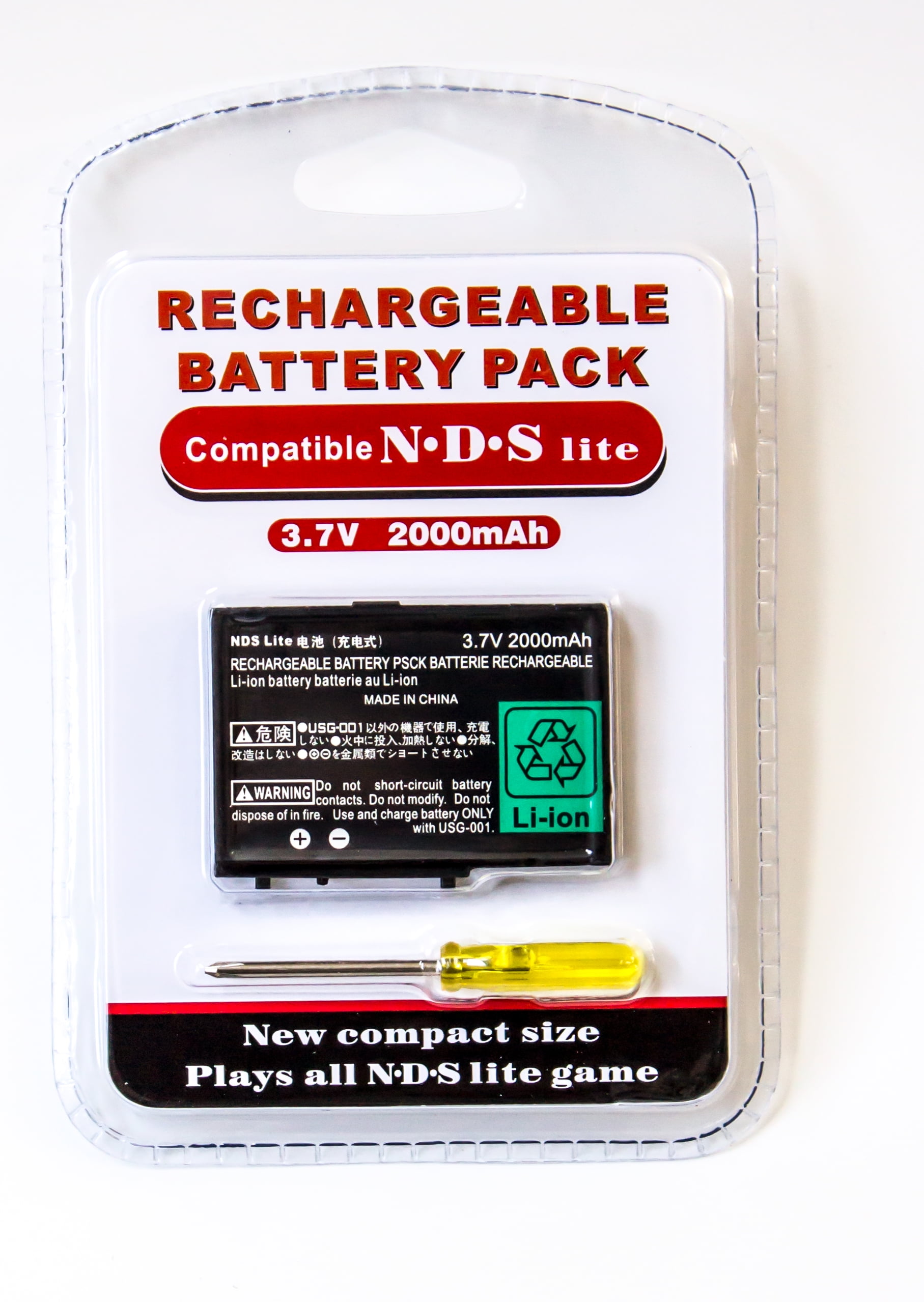Nintendo DS Lite Replacement Battery Pack - Rechargable, with ...