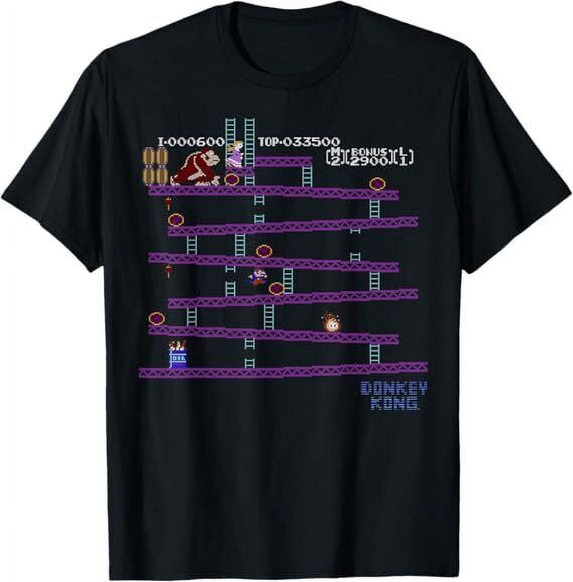 Nintendo Donkey Kong 8-Bit Side Scroll Graphic T-Shirt - Walmart.com