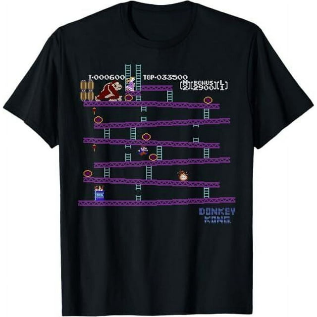 Nintendo Donkey Kong 8-Bit Side Scroll Graphic T-Shirt - Walmart.com