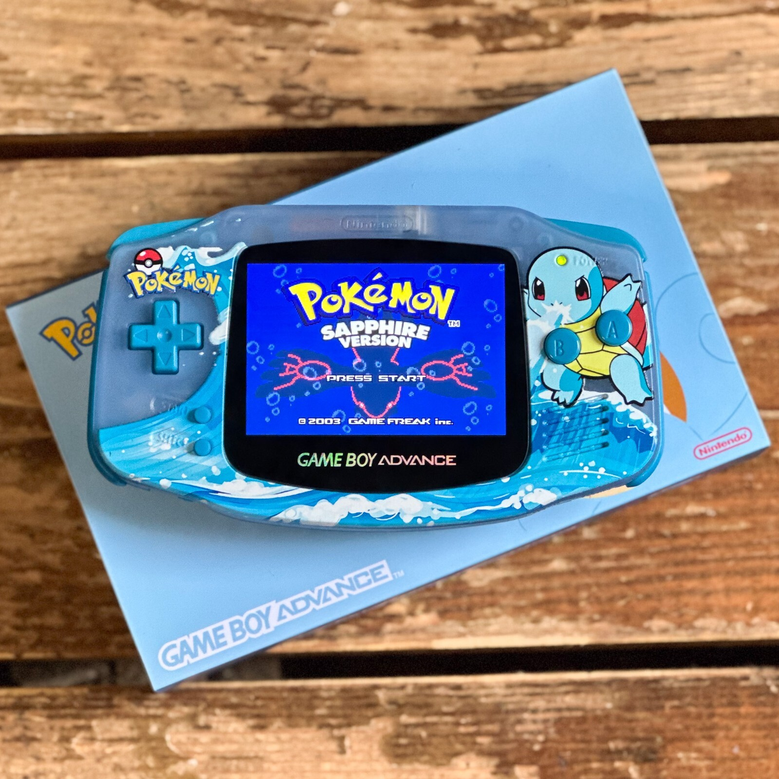 Nintendo Game Boy Advance Custom Console ~ Pokemon Squirtle edition ...