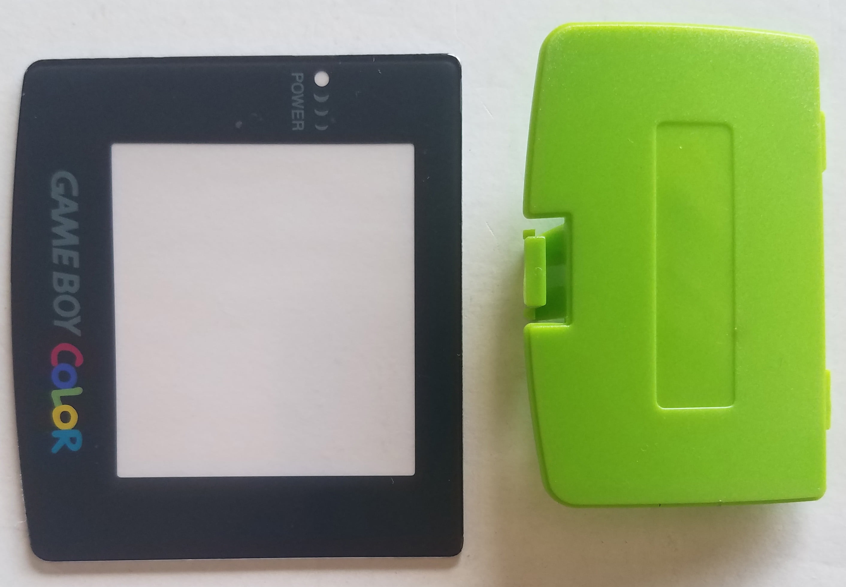 Nintendo Game Boy Color Replacement Screen Lens + Lime Green Battery ...