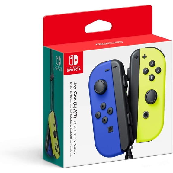 Nintendo Joy-Con Wireless Controllers, Neon Blue and Neon Yellow, Left ...