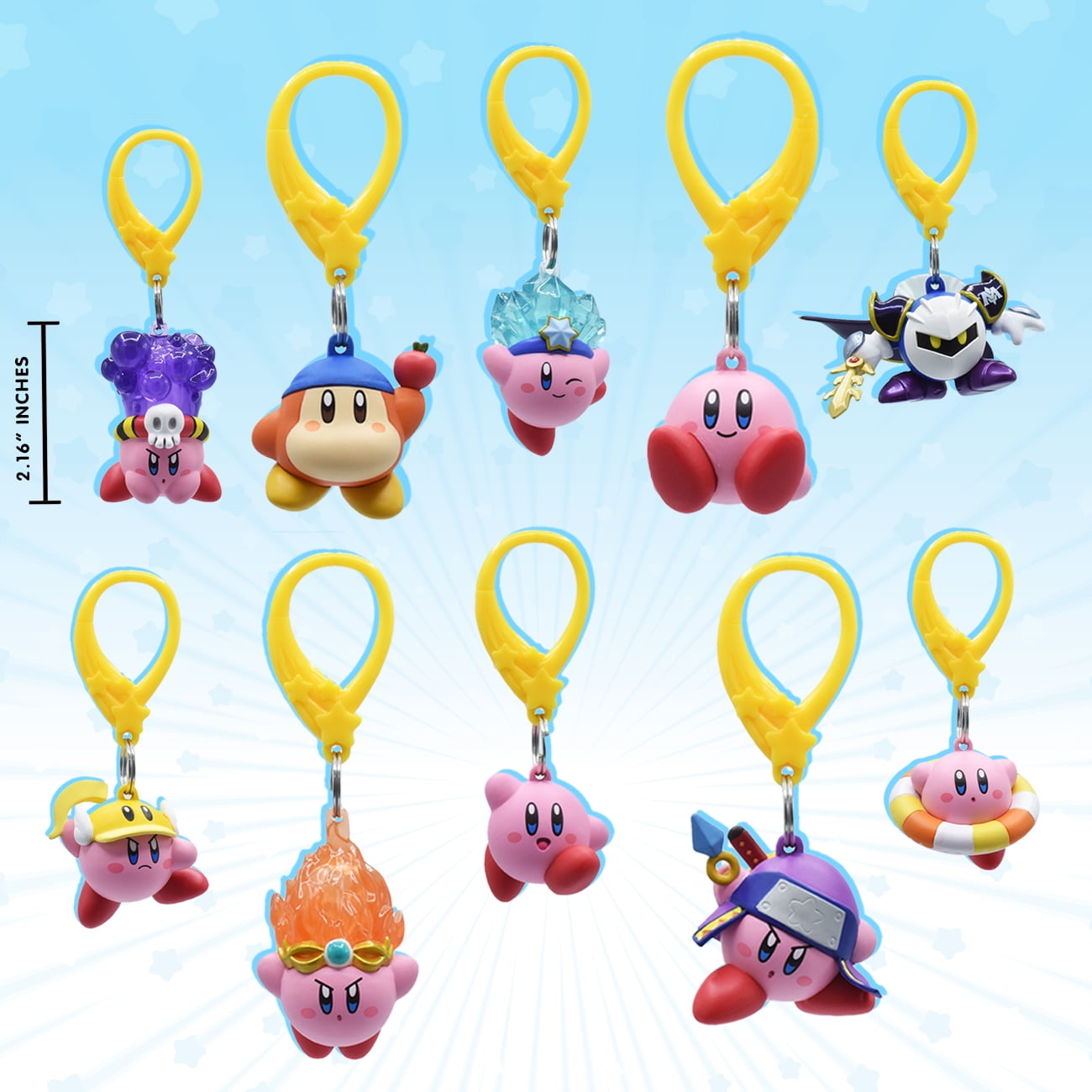 Nintendo Kirby Character Series 2 Backpack Hangers - 2" Tall, Assorted ...