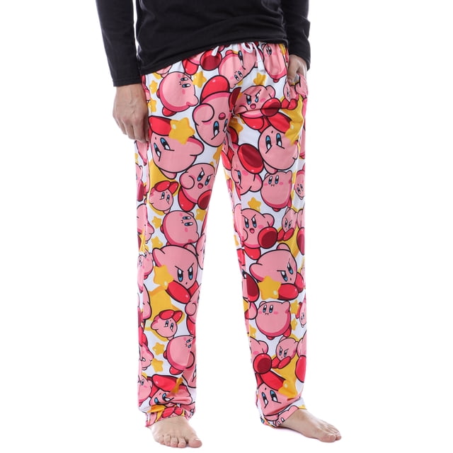 Nintendo Kirby Video Game Men's Allover Character Pattern Adult Lounge ...