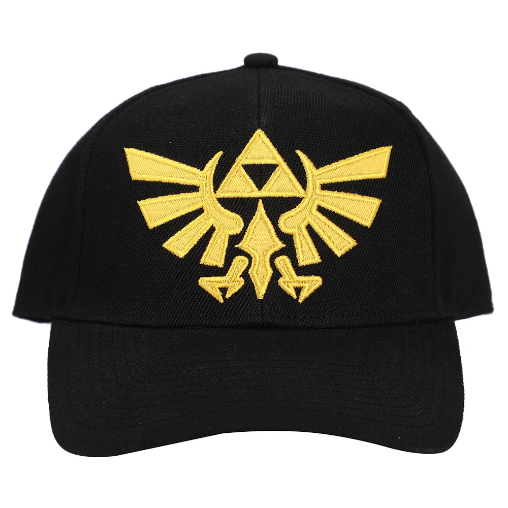 Nintendo Legend of Zelda Hyrule Embroidered Symbol Black Adjustable Hat ...