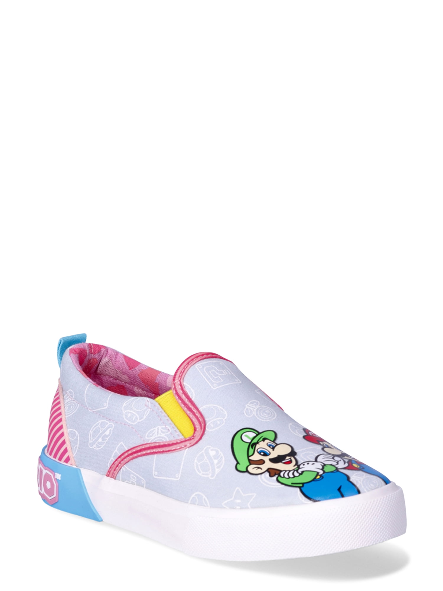 Nintendo Little and Big Girls Super Mario Low Top Sneakers - Walmart.com
