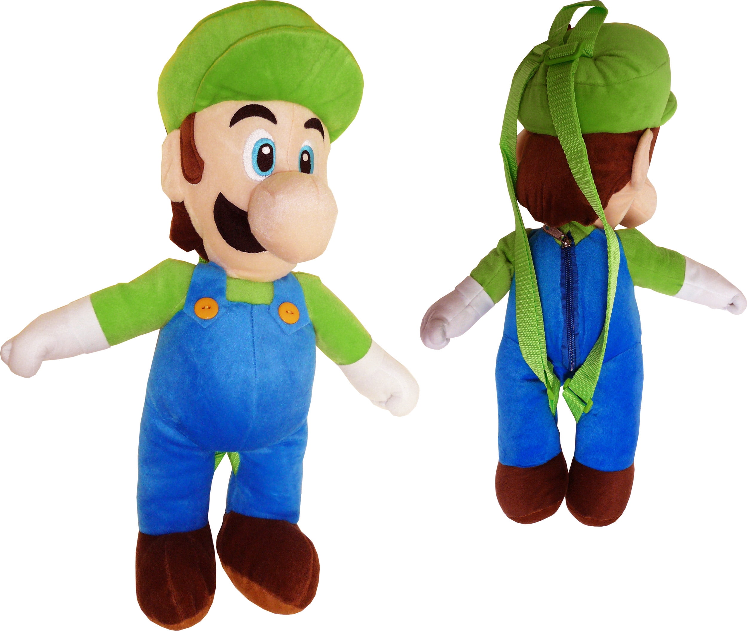 Nintendo Mario Bros Luigi Large Plush Backpack 18" - Walmart.com