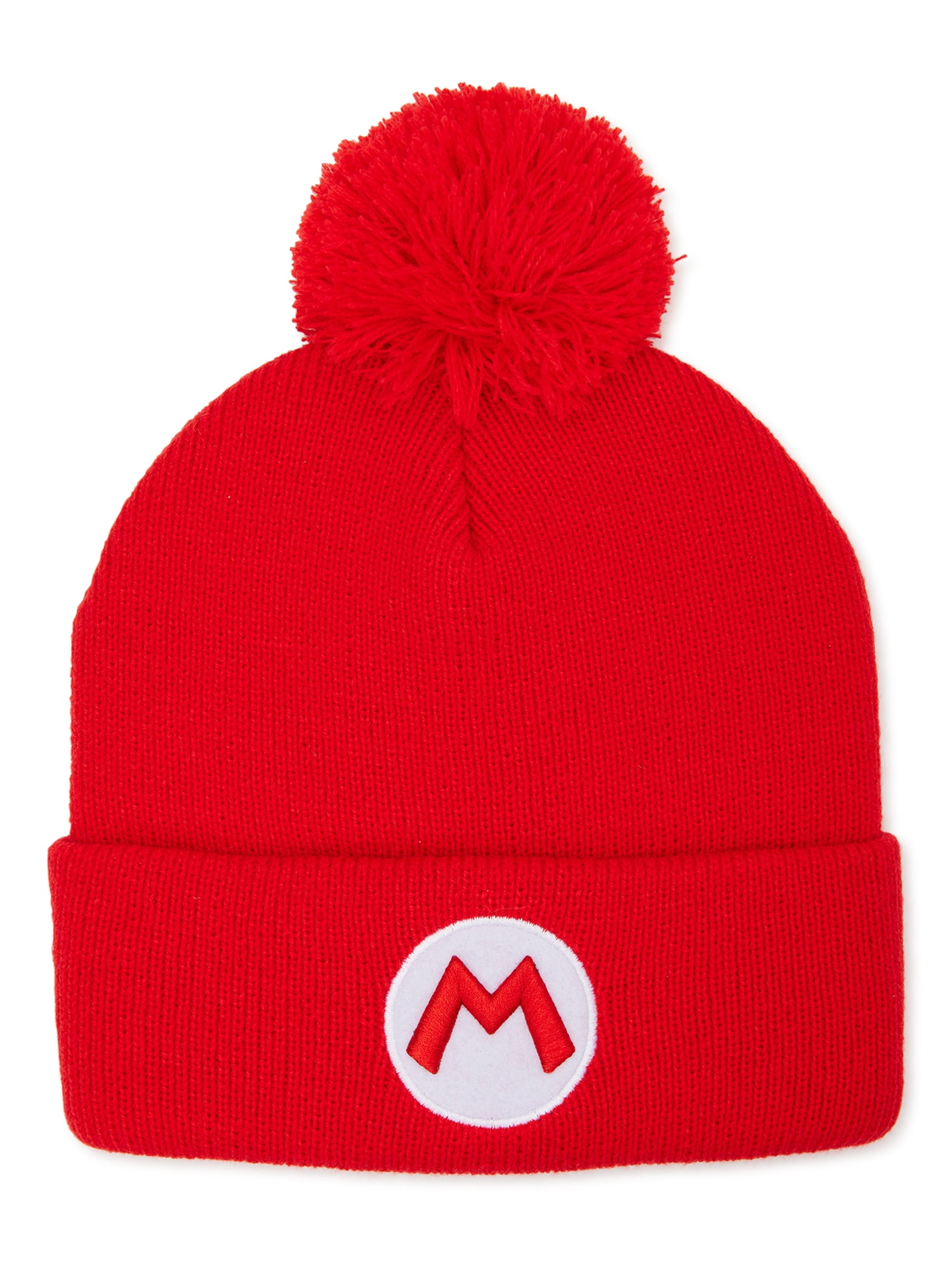 Nintendo Mario Embroidered Rib Knit Beanie - Walmart.com