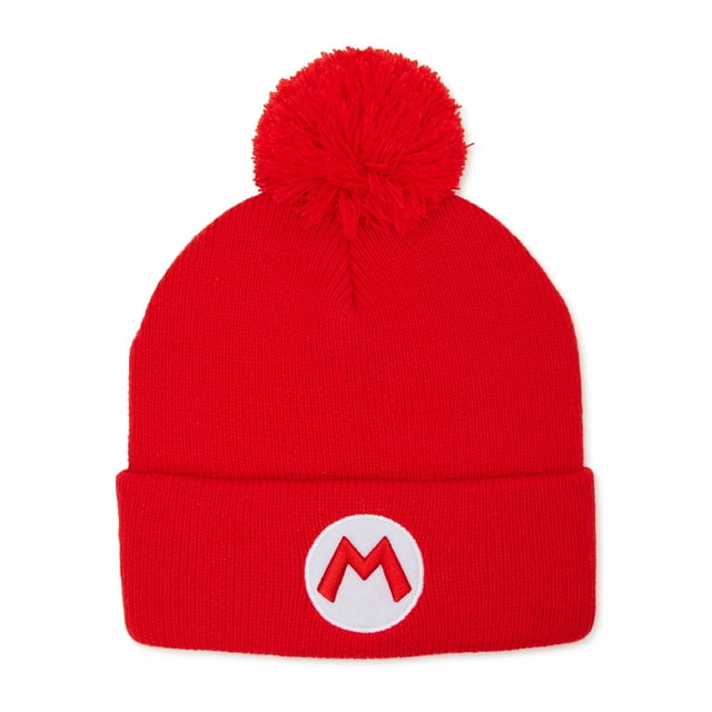 Nintendo Mario Embroidered Rib Knit Beanie - Walmart.com