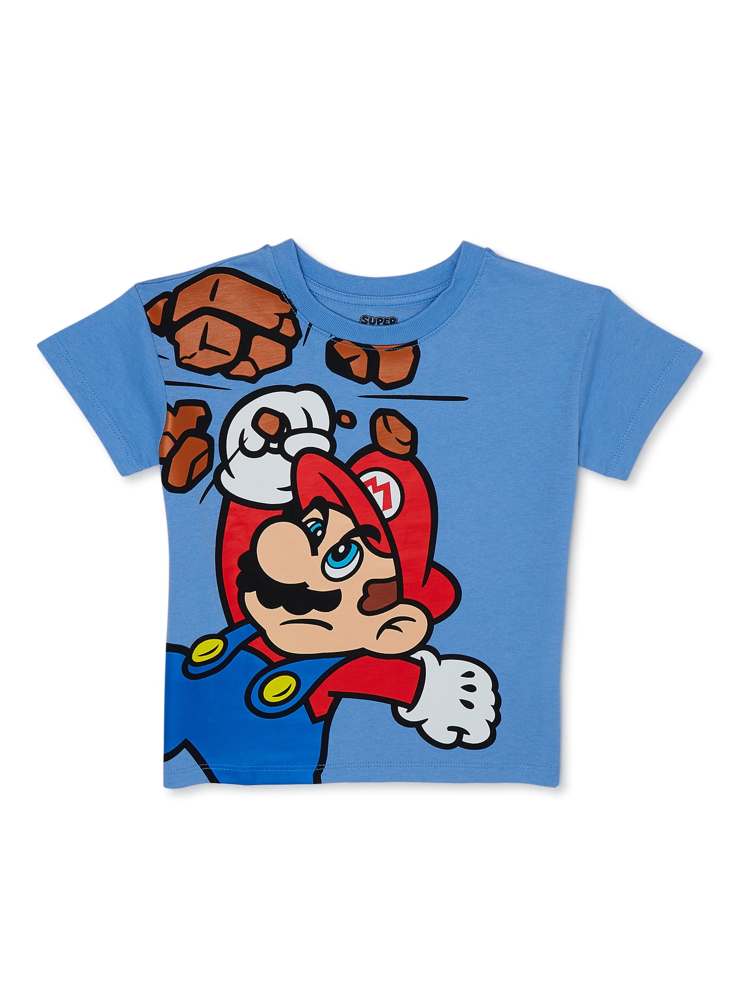 Nintendo Mario Toddler Boys or Girls Short Sleeve Crewneck T-Shirt ...