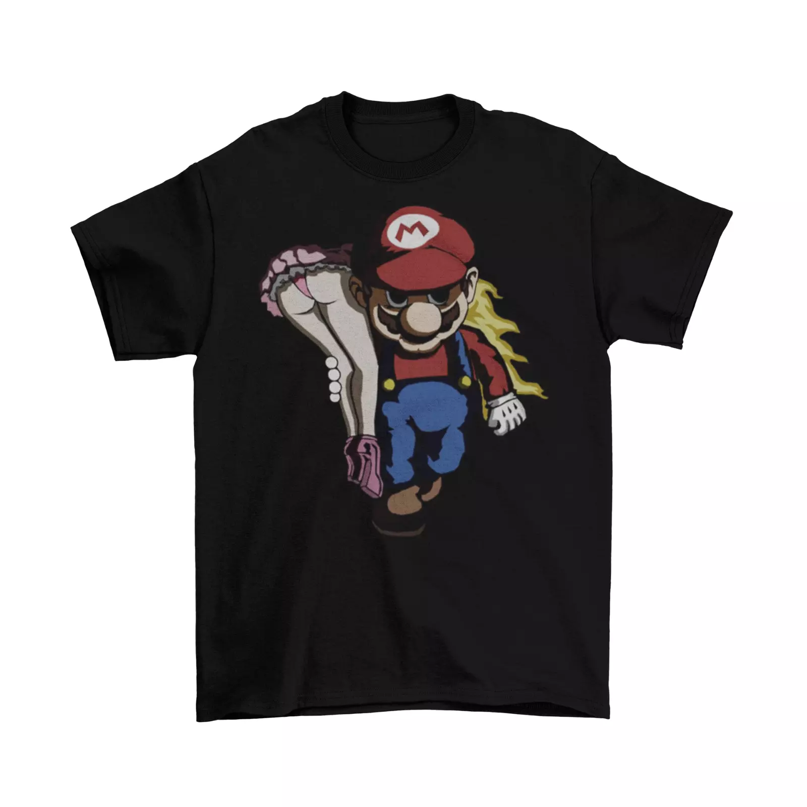 Nintendo Mario and Peach T-Shirt Unisex Cotton Funny Sizes Adult Switch ...