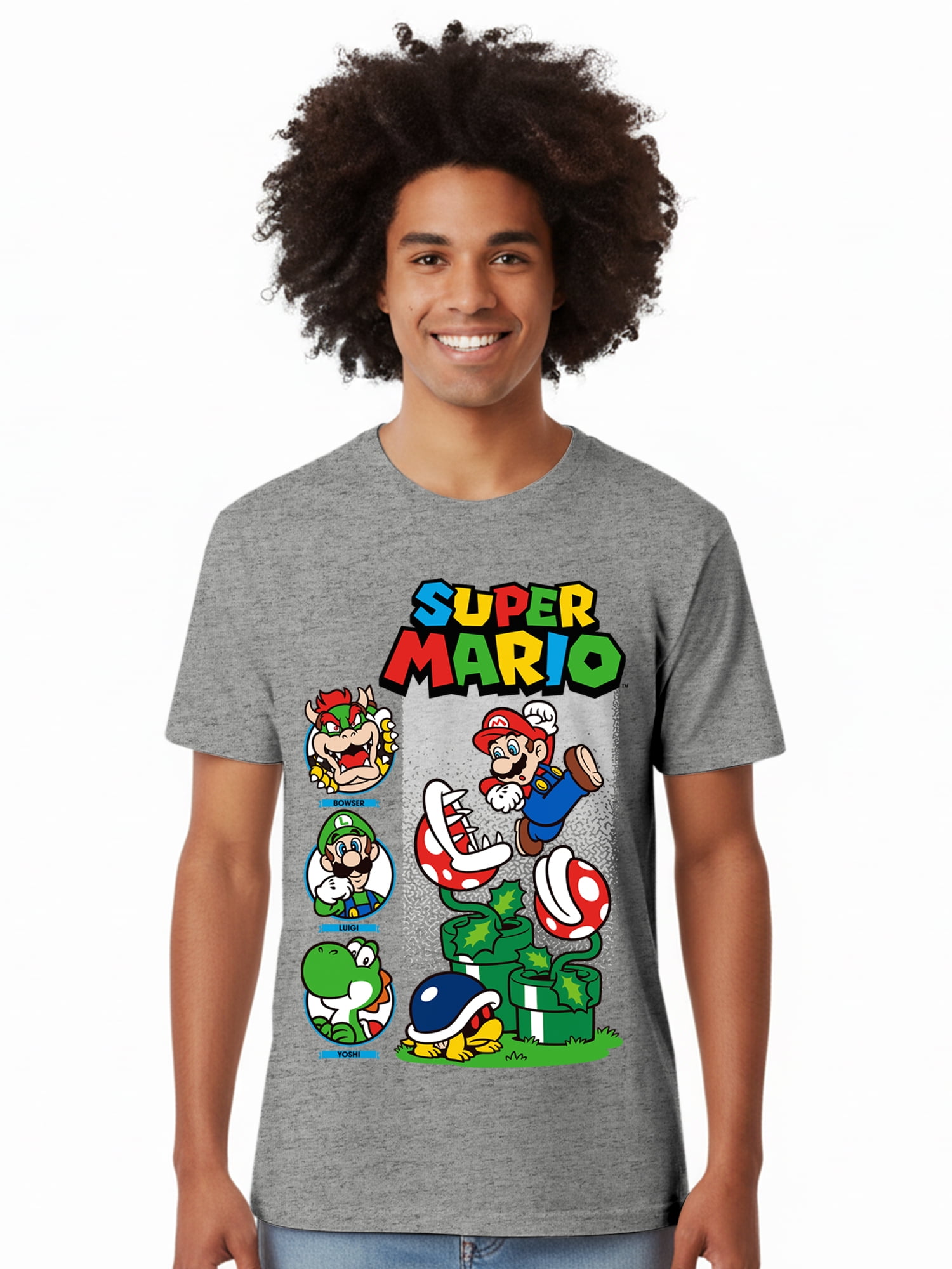 Nintendo, Men's & Big Men's Graphic Tee, Super Mario, Sizes S-3XL ...