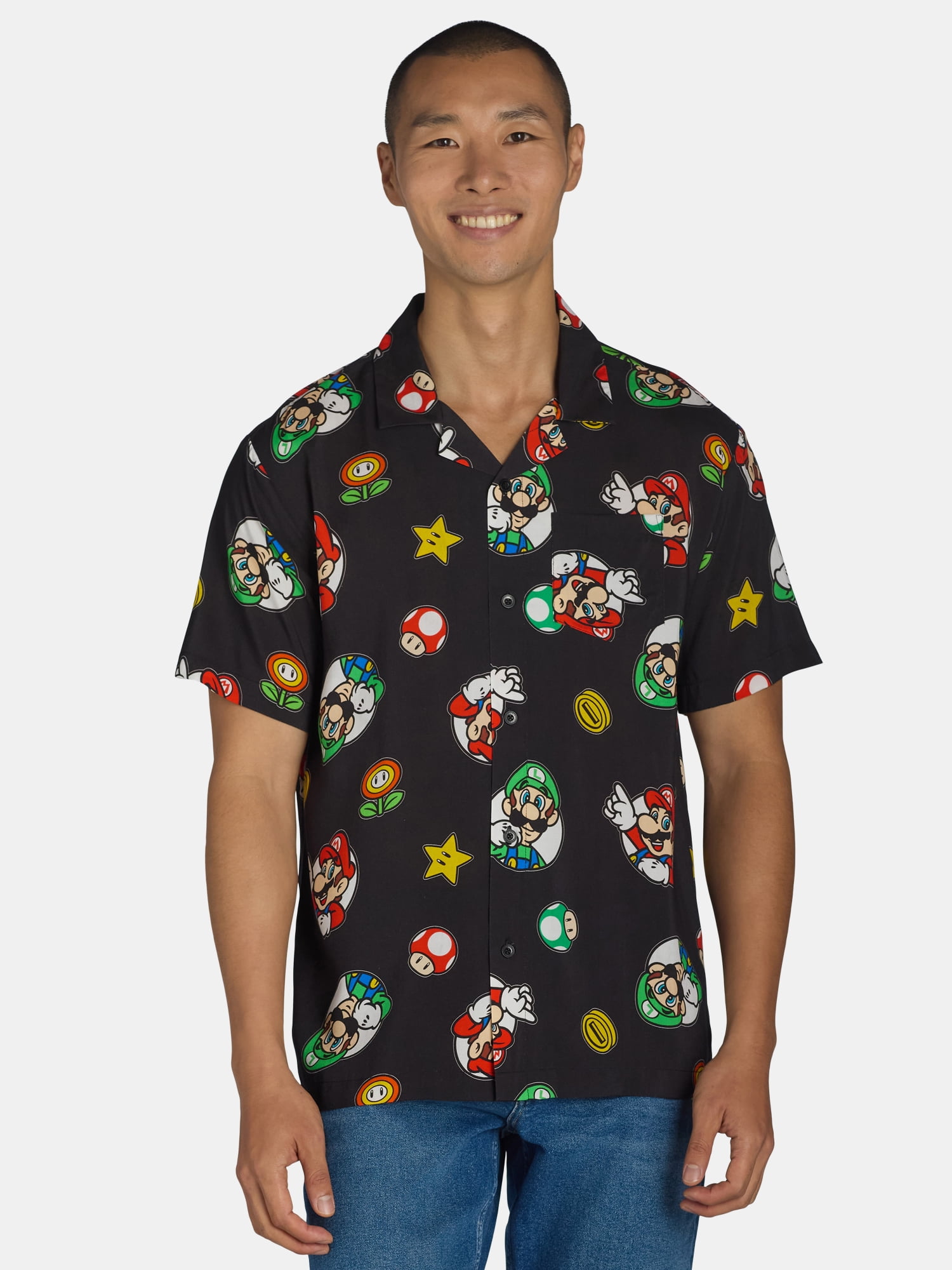Nintendo Men's Character Toss Allover Print Graphic Tee, Sizes S-3XL ...
