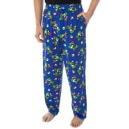 Nintendo Super Mario Bros Men's Cotton Pajama Lounge Pants with Luigi ...
