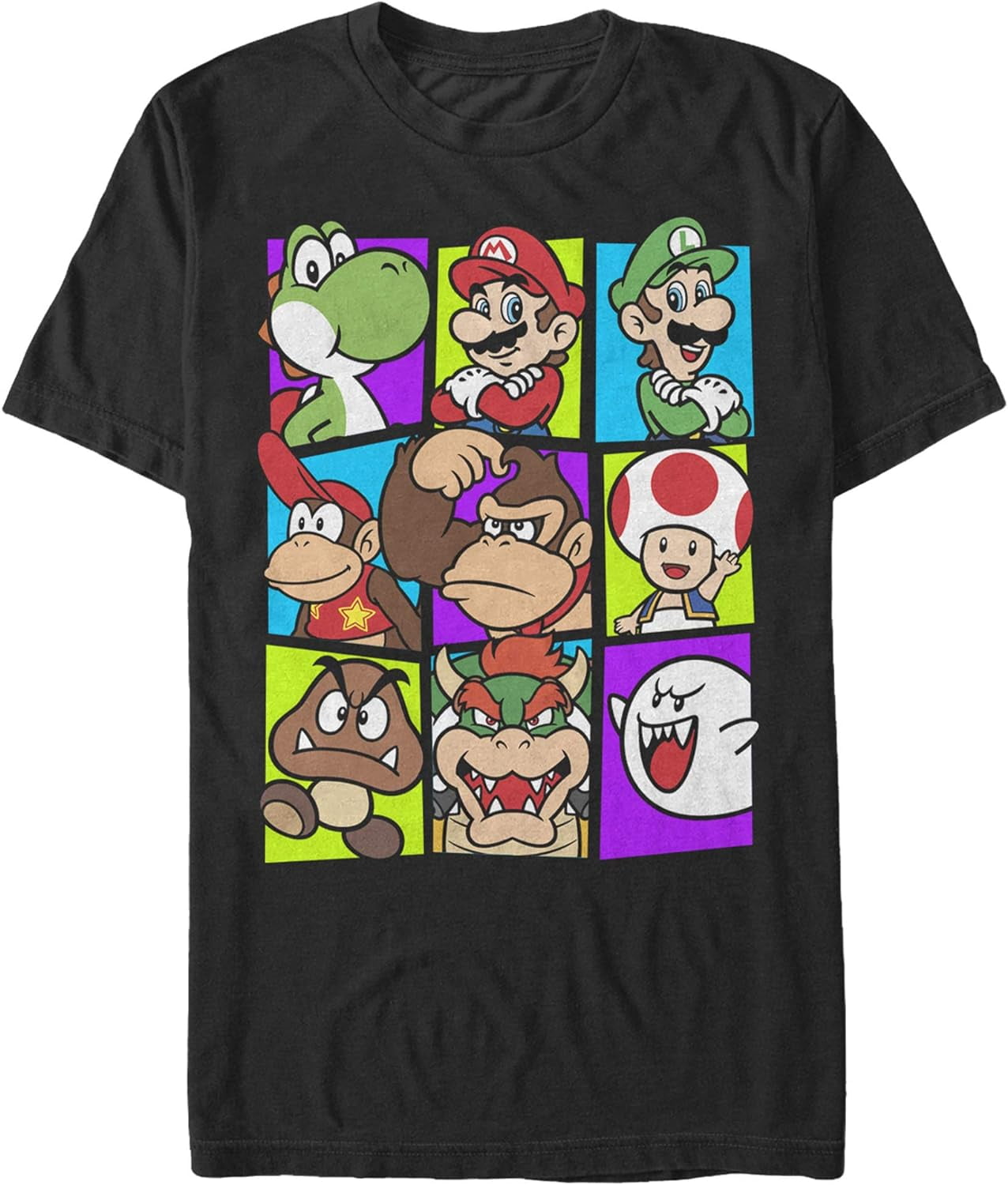 Nintendo Men's Super Mario Yoshi Luigi Bowser & Gang Box-up T-Shirt ...