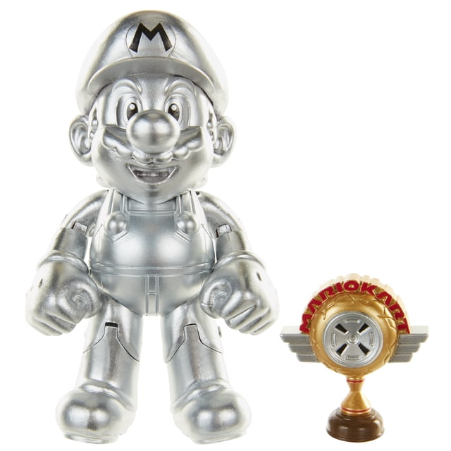 "Nintendo Metal Mario with Trophy Action Figure Set, Super Mario 4 ...