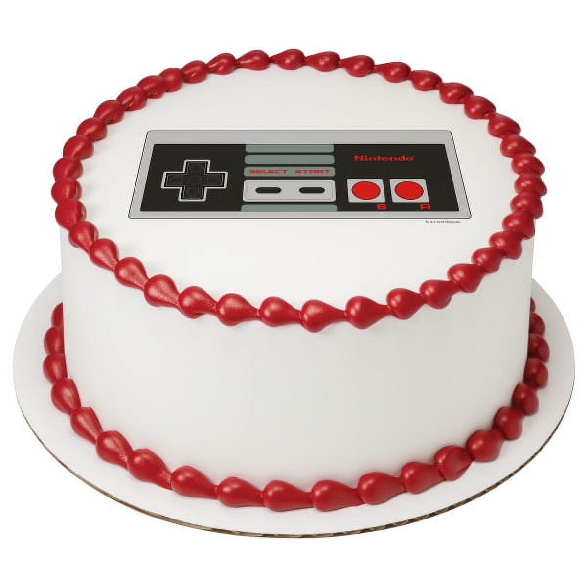 Nintendo NES Controller Edible Cake Topper Image - 8" Round - Walmart.com