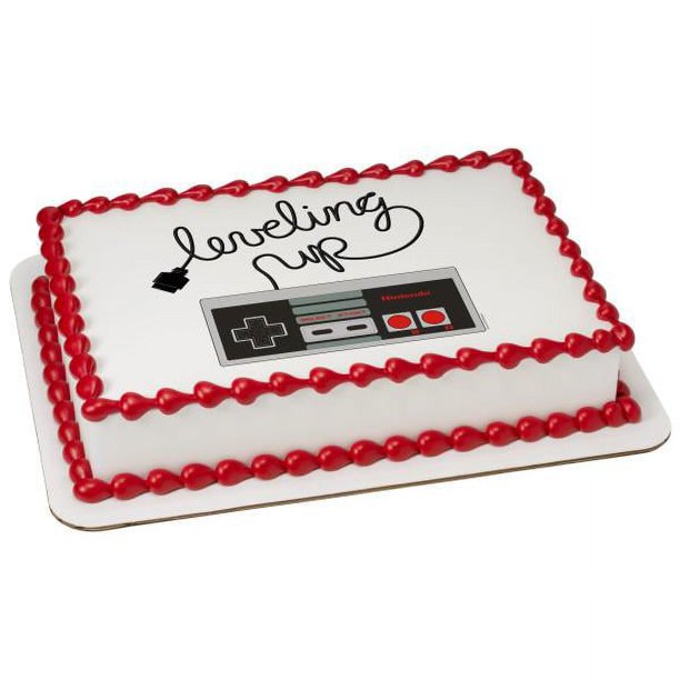 Nintendo NES Leveling Up Edible Cake Topper Image 1/4 Sheet - Walmart ...
