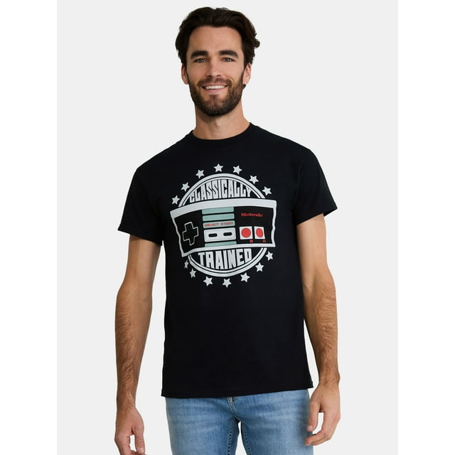 Nintendo NES Men's & Big Men's Cotton Graphic Tee, Sizes S-3XL ...