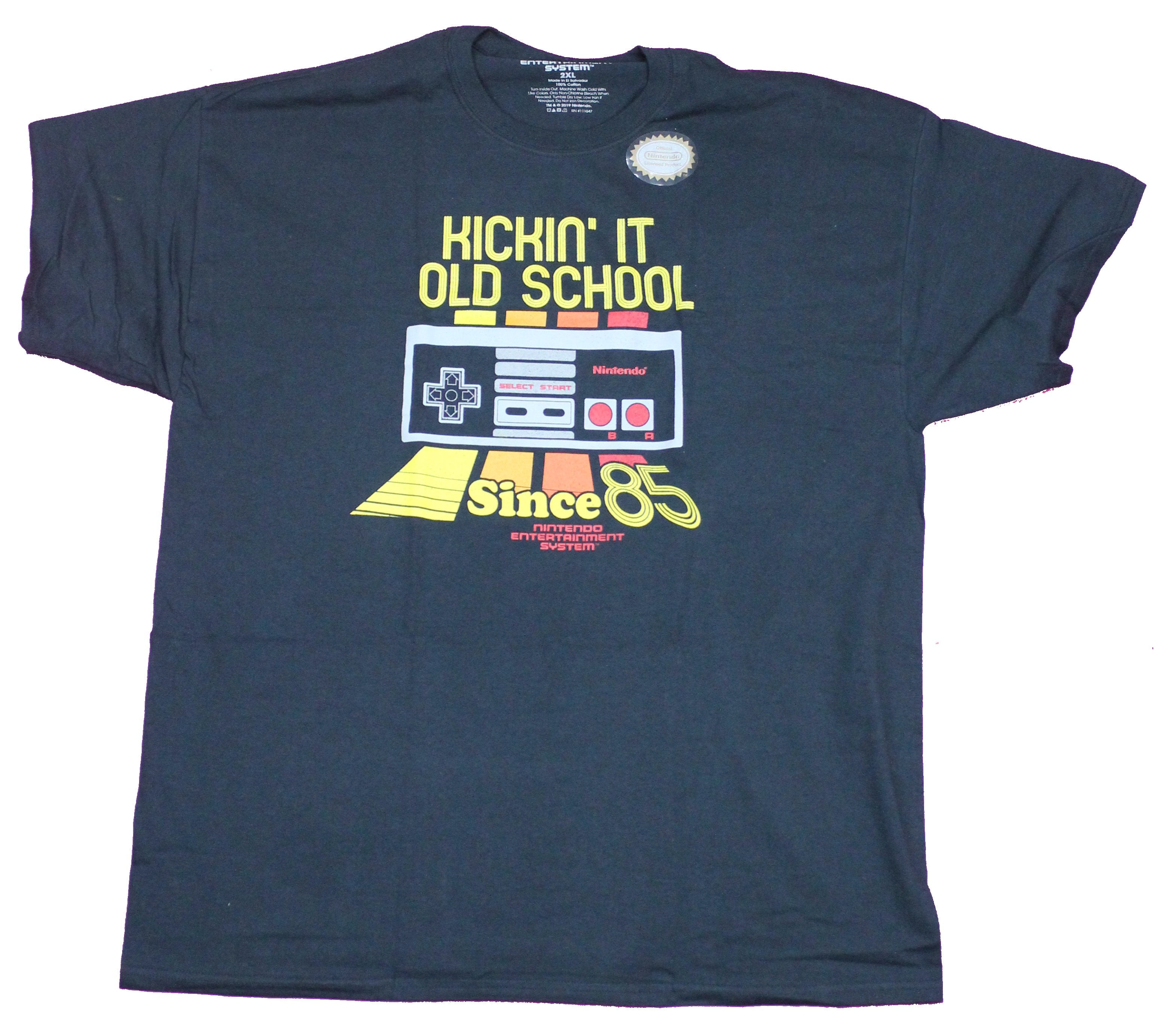 Nintendo NES Mens T-Shirt - Kickin IT Old School Since 85 Controller ...