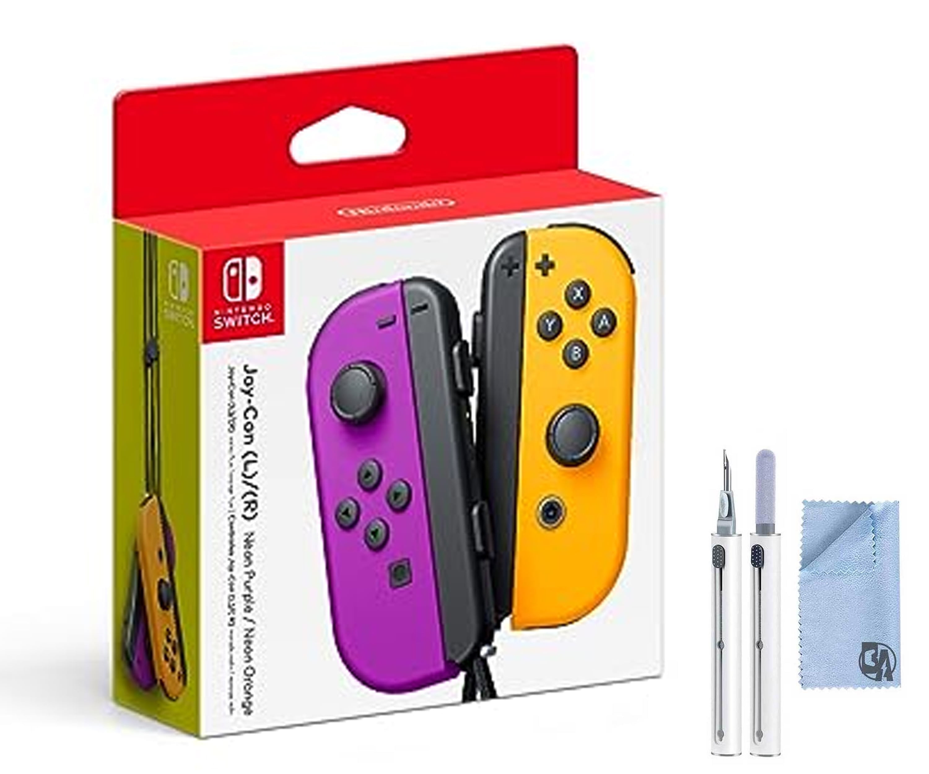 Nintendo Neon Purple/ Neon Orange Joy-Con (L-R) - Switch with BOLT ...