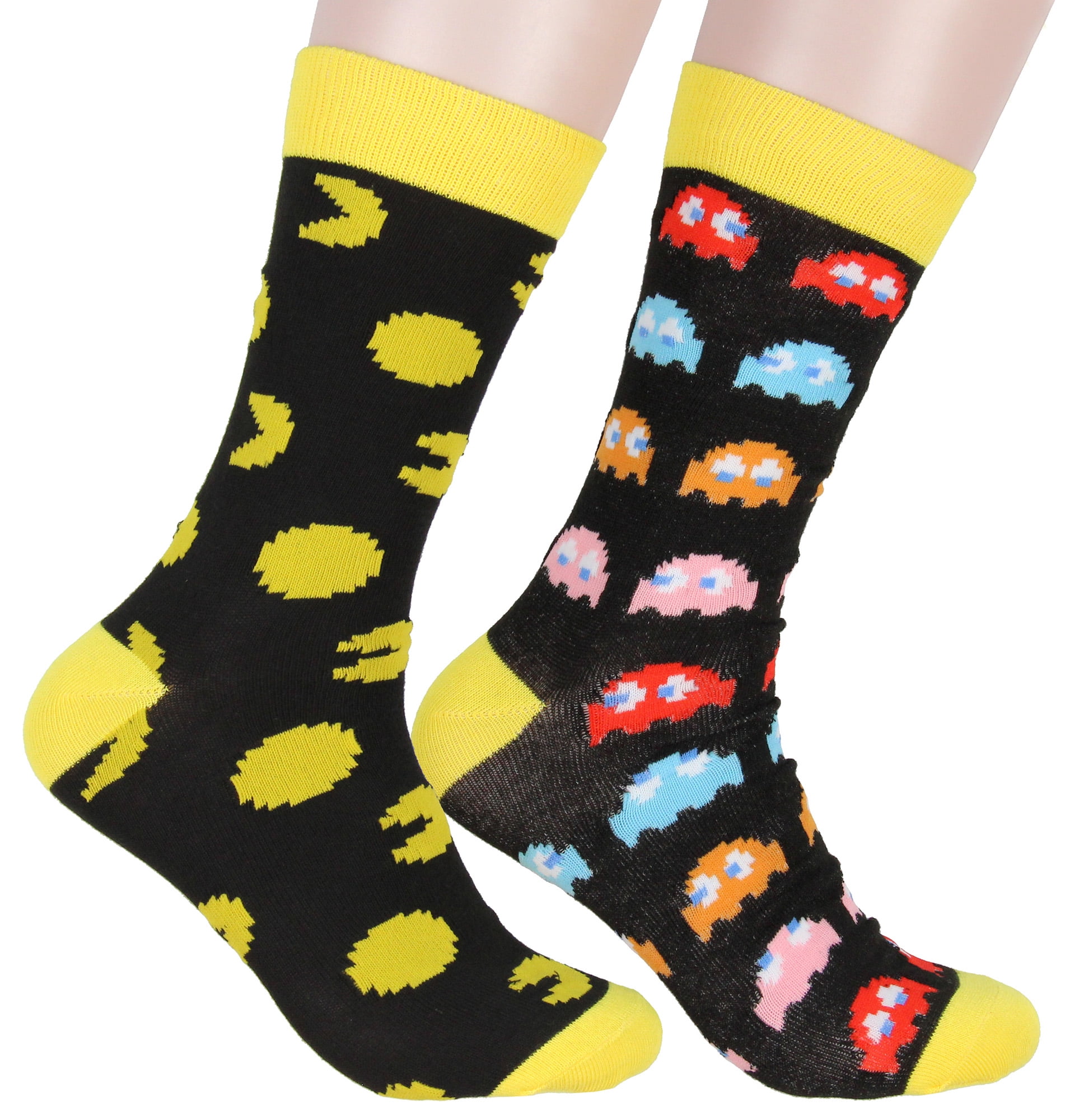 Nintendo Pac-Man Maze Arcade 2 Pack Crew Socks - Walmart.com
