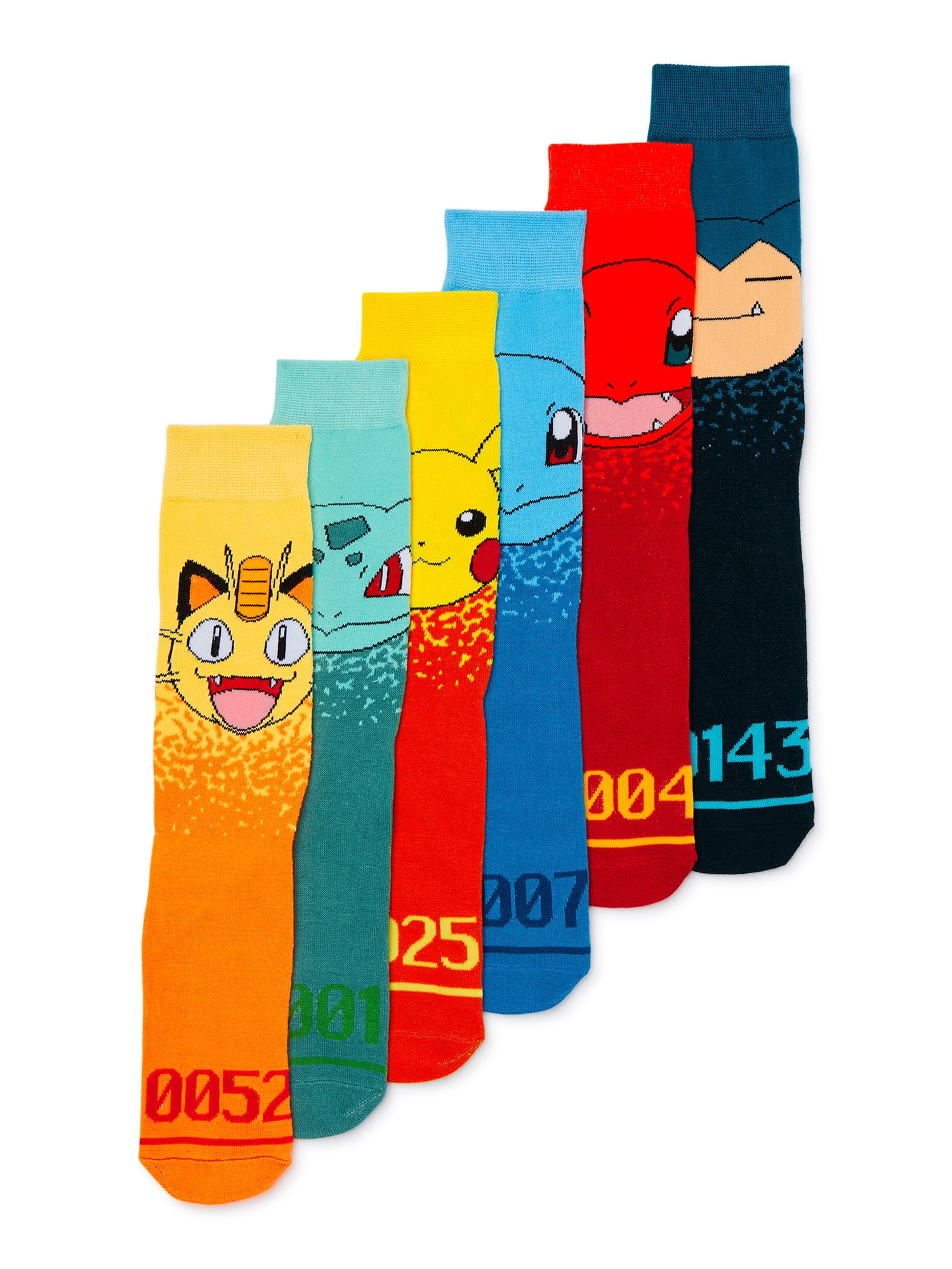 Nintendo Pokémon Boys or Girls Crew Socks, 6-Pack, Sizes 8-12 - Walmart.com