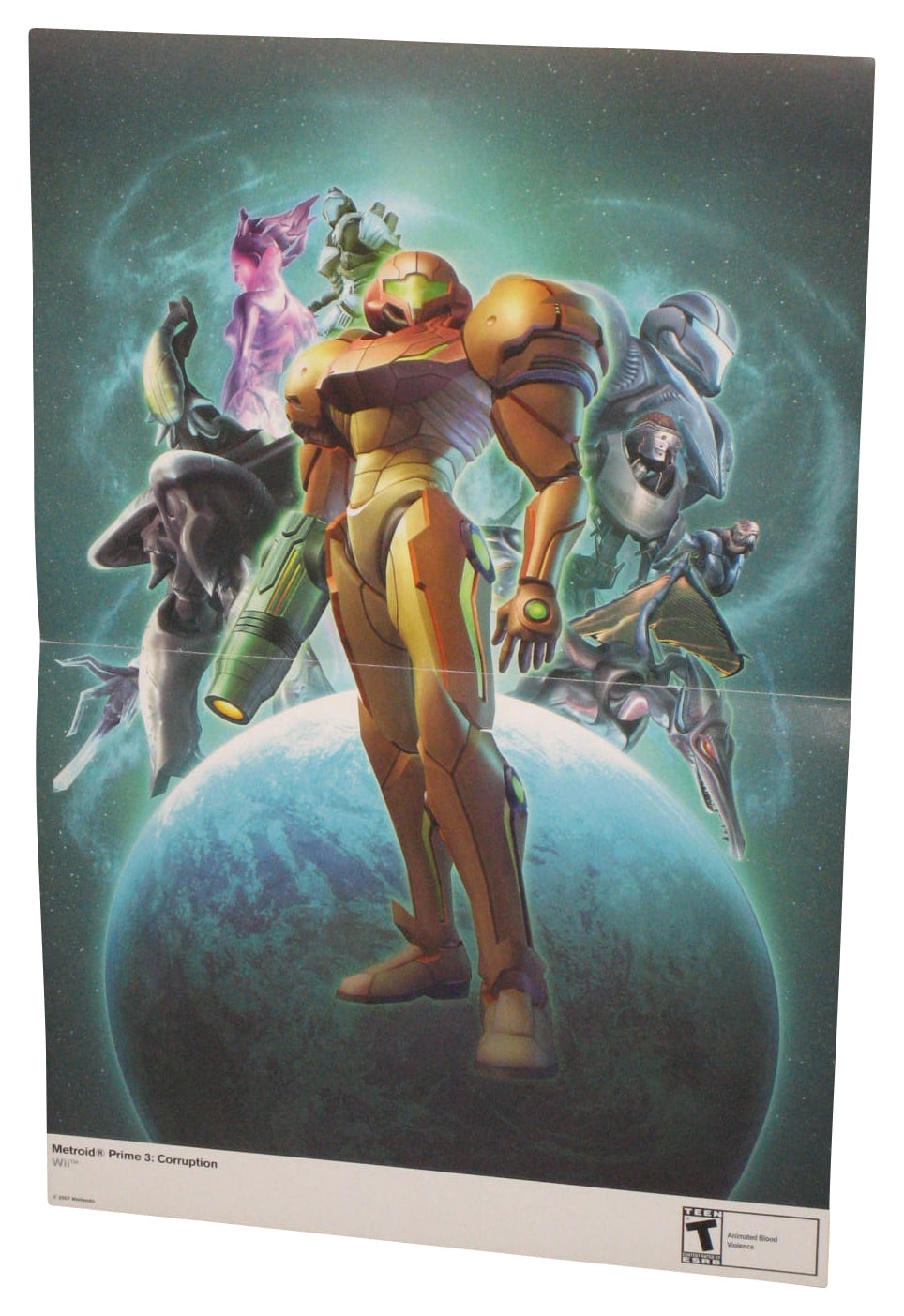 Nintendo Power Metroid Prime 3 Corruption Wii Double Sided Poster ...