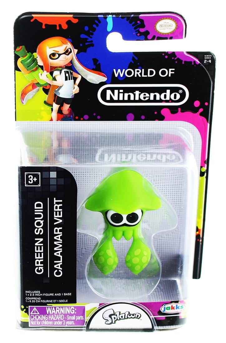 Nintendo Splatoon Green Squid Poseable Mini Action Figure, 25 ...