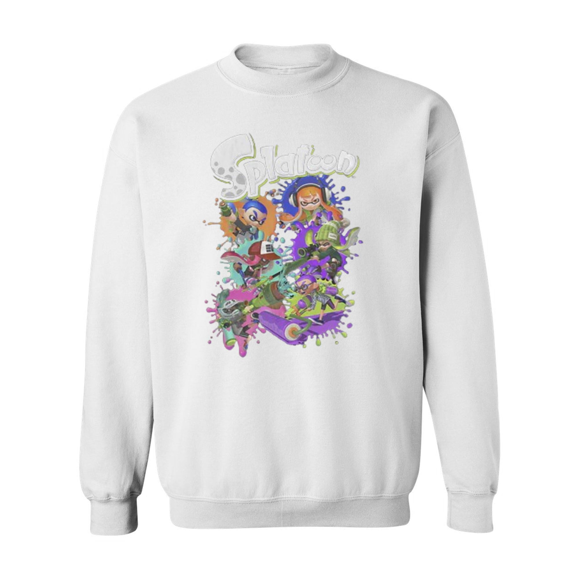 Nintendo Splatoon Ink Splatter Sweat Shirt - Walmart.com