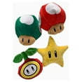 Nintendo Super Mario 7 Inch Plushie Characters Set: Super Star, 1 Up ...