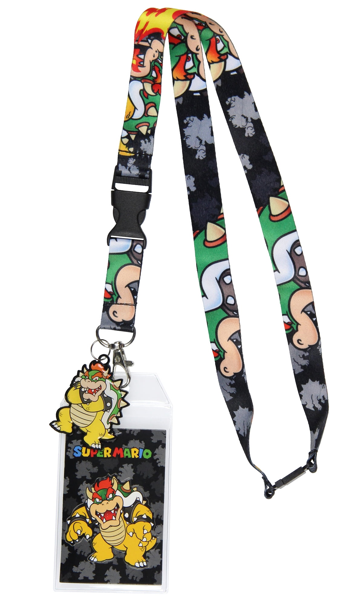 Nintendo Super Mario Bowser Lanyard ID Badge Holder Lanyard w ...