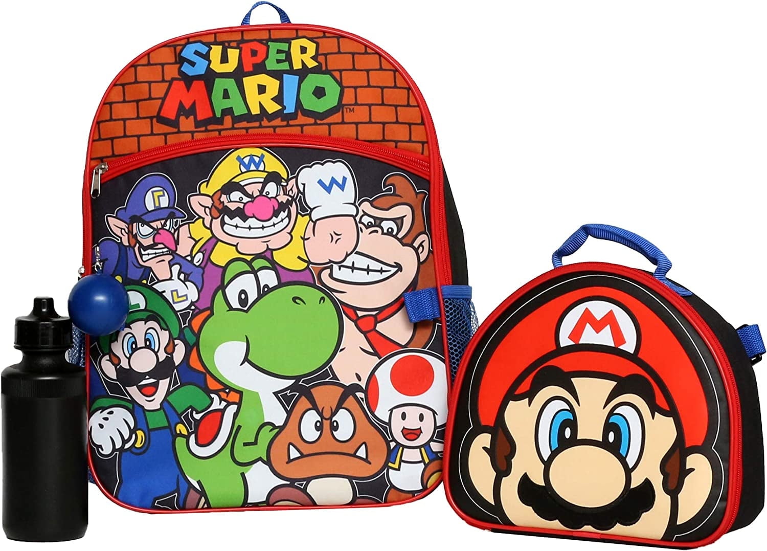 Nintendo Super Mario Bros. 4-Piece Backpack Set for Boys & Girls, Kids ...