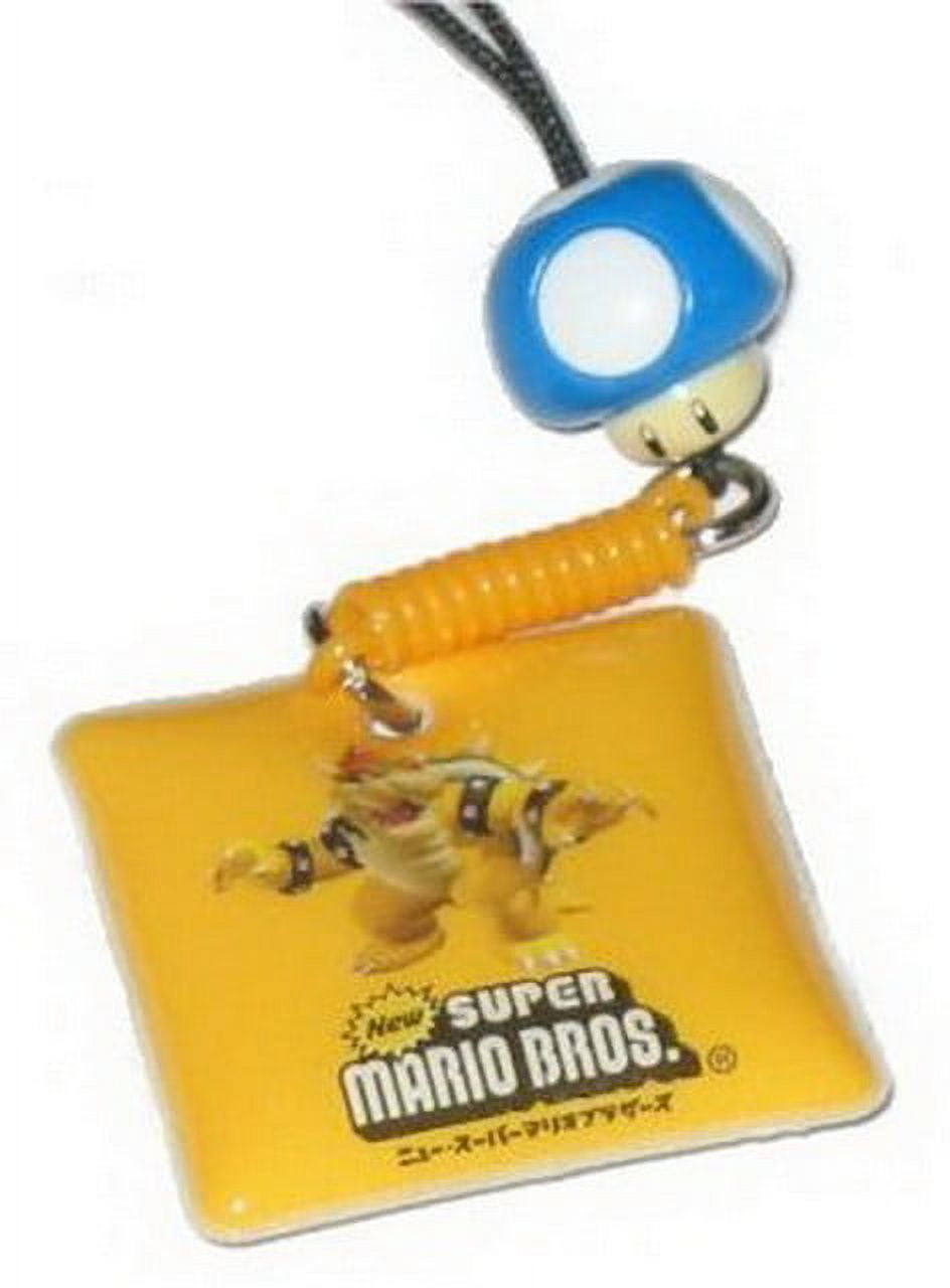 Nintendo Super Mario Bros. Blue Mushroom Bowser Charm Keychain ...