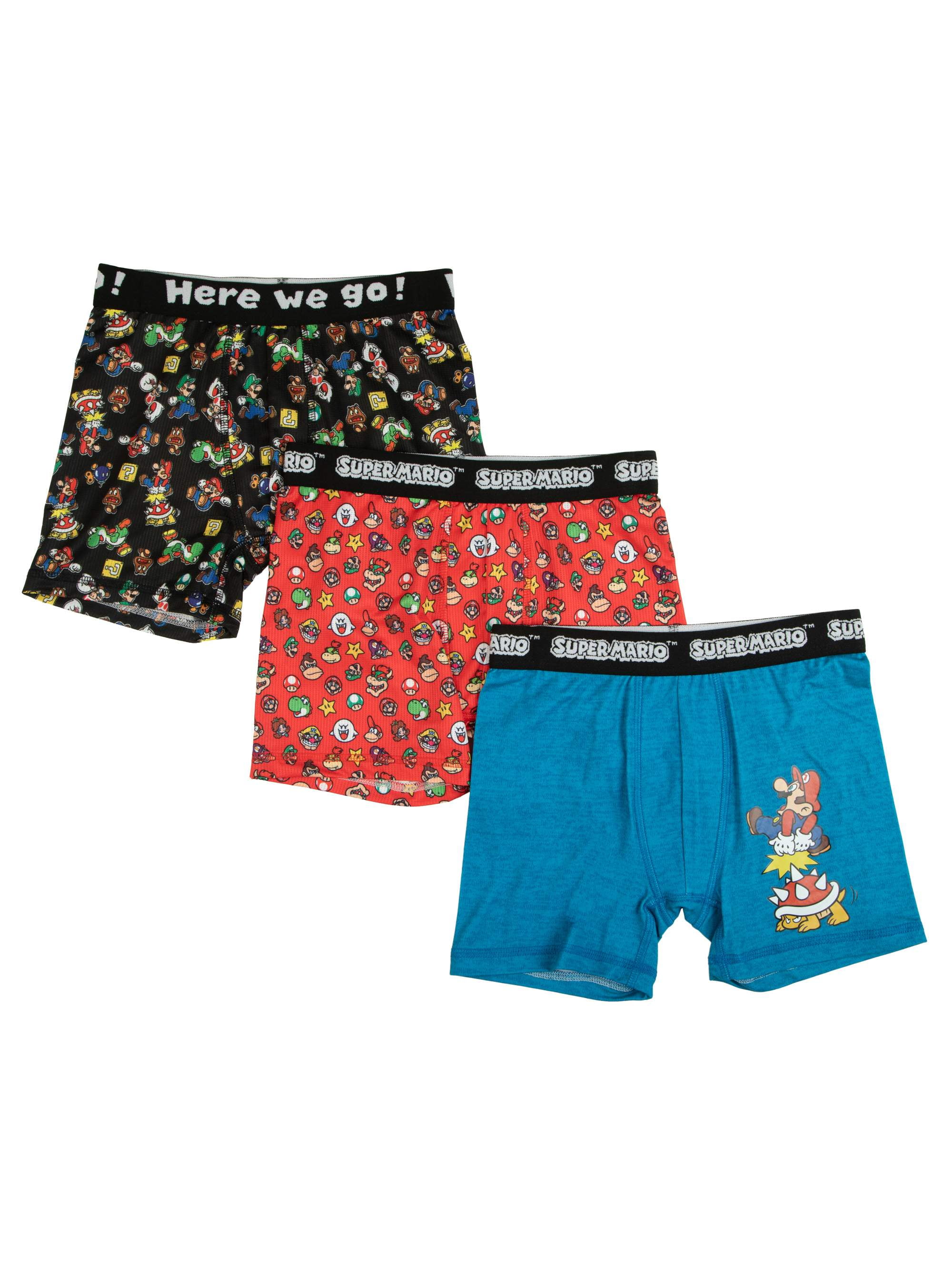 Nintendo Super Mario Bros. Boys' 4-10 Boxer Briefs, 3 Pack - Walmart.com