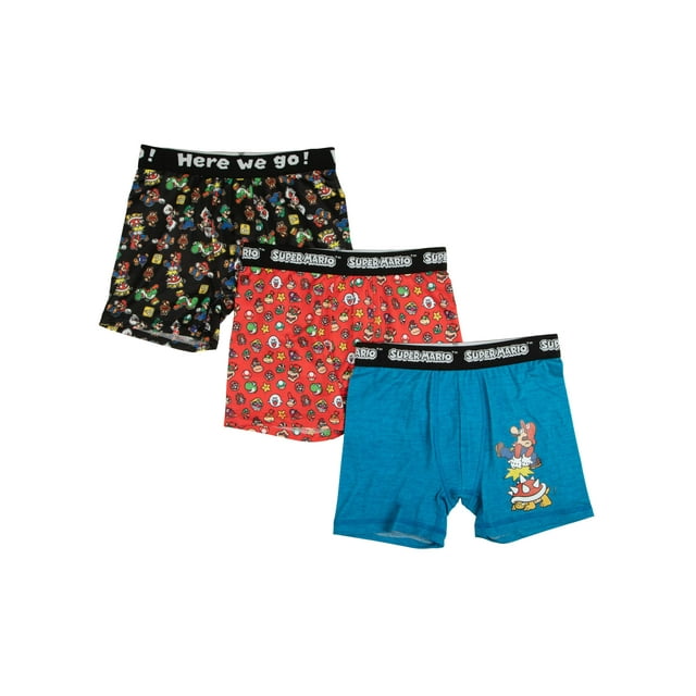 Nintendo Super Mario Bros. Boys' 4-10 Boxer Briefs, 3 Pack - Walmart.com