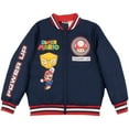 Nintendo Super Mario Bros Boys Bomber Jacket, Zip-Up Varsity Jacket for ...