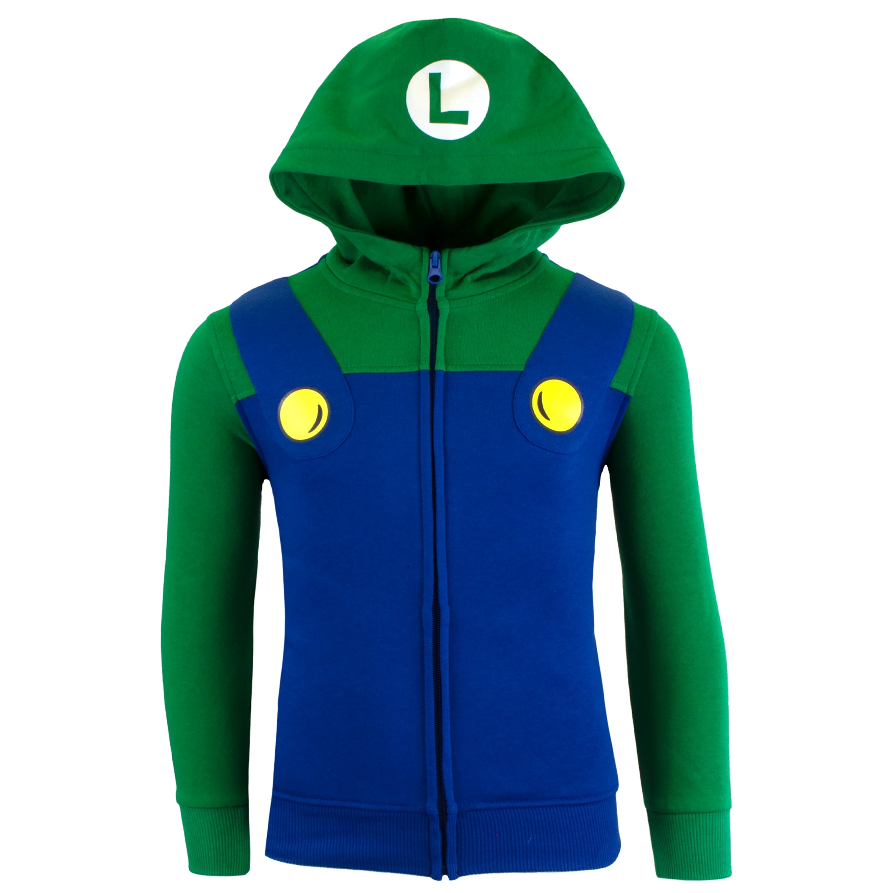 Nintendo Super Mario Bros. Boys Costume Hoodies, Mario and Luigi Zip-Up ...