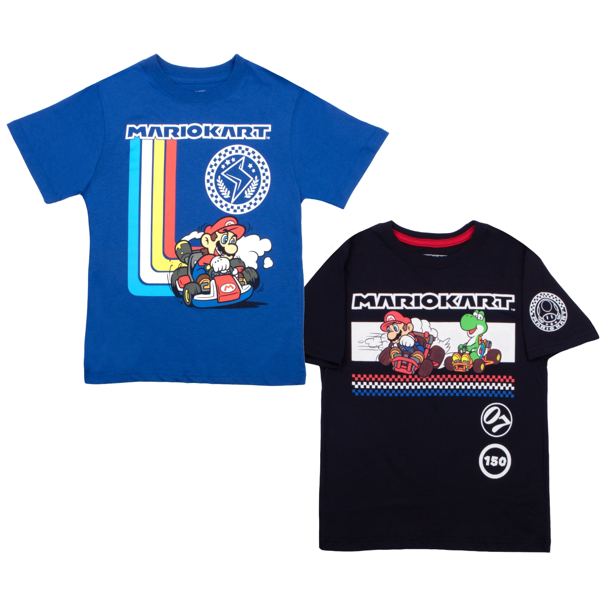 Nintendo Boys Super Mario Kart Kids Tee Shirts 2 Pack, Short Sleeve ...