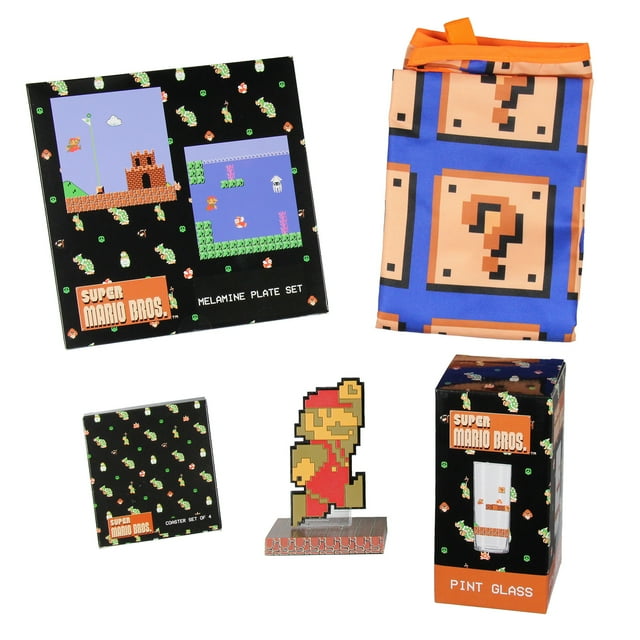 Nintendo Super Mario Bros. Collectors Bundle Gift Set - Figure, Pint ...