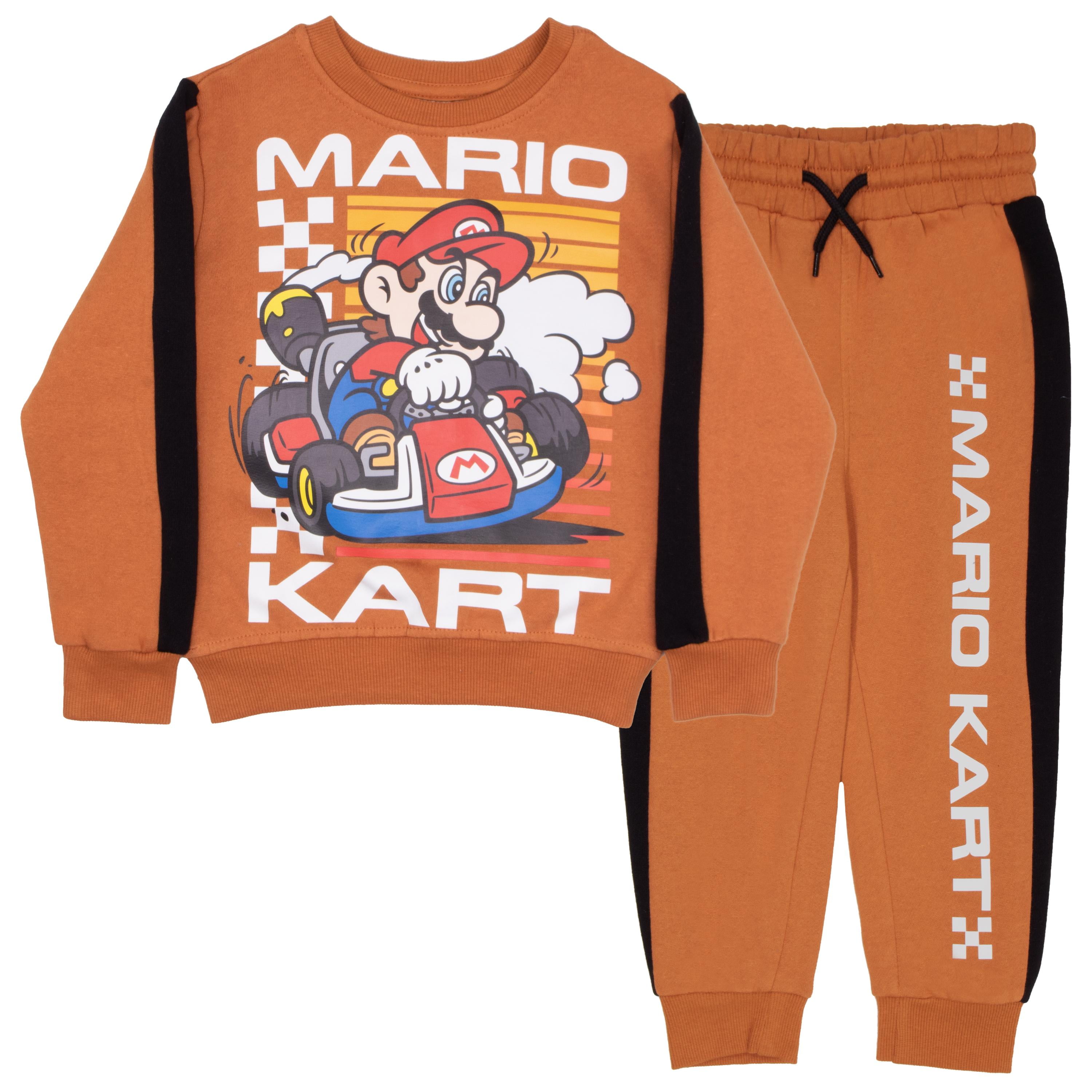 Nintendo Super Mario Brothers Boy's 2-Piece Fleece Long-Sleeved Shirt ...